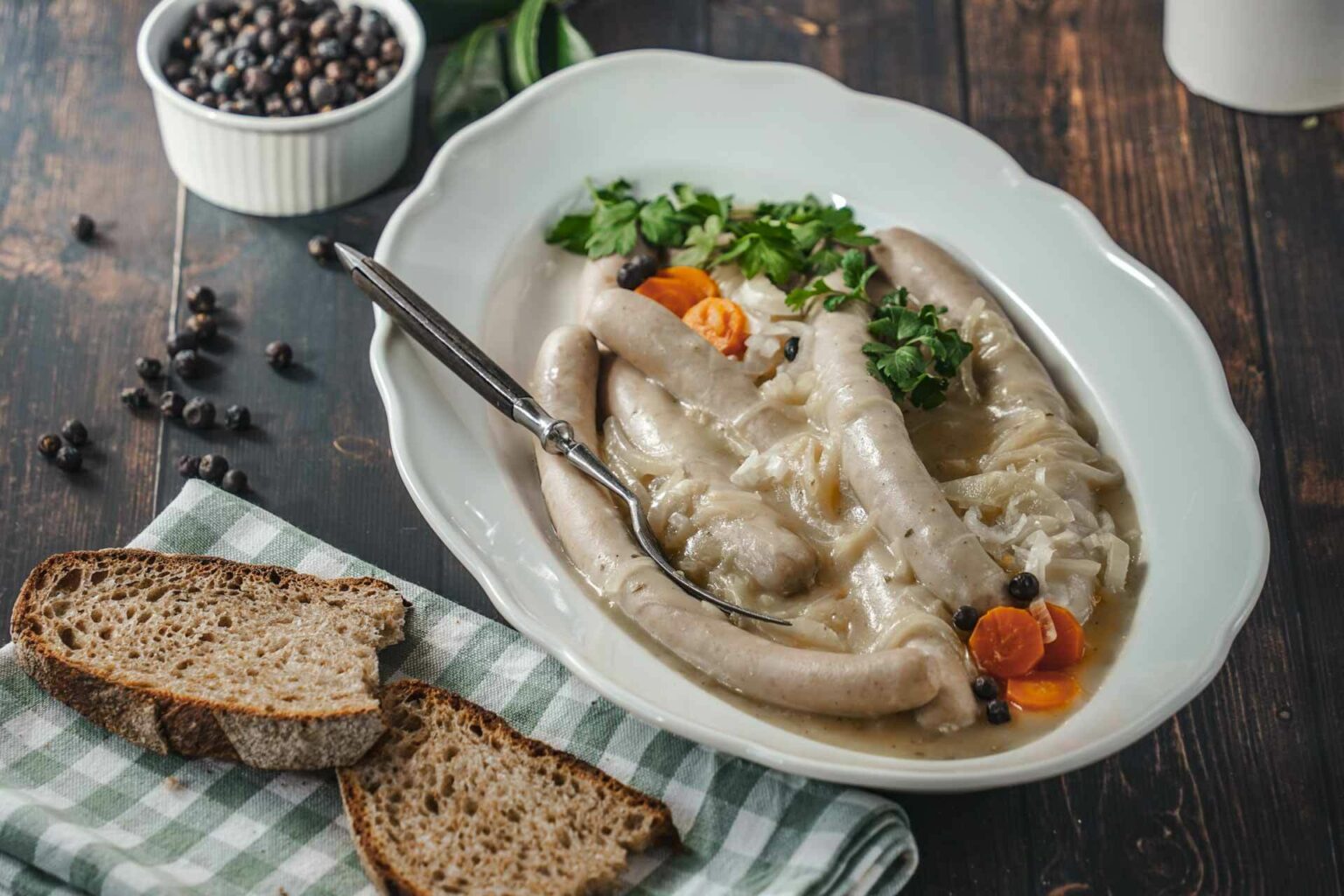 Blaue Zipfel – Fränkische Bratwürste im süß-sauren Wurzelsud - Tables ...